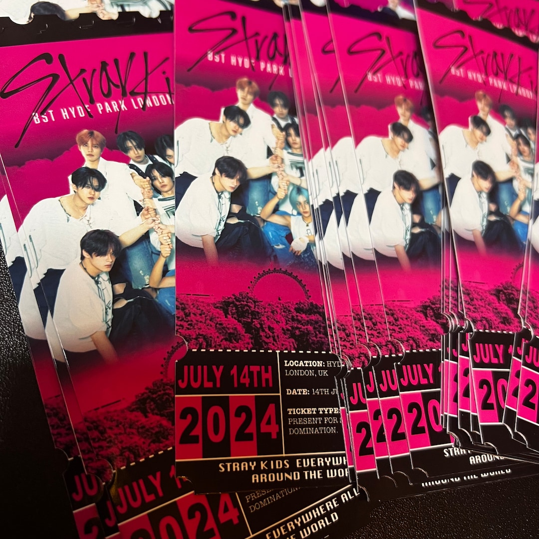 Stray Kids Ticket Souvenir BST Hy*e Park Festival Inspiration - Etsy