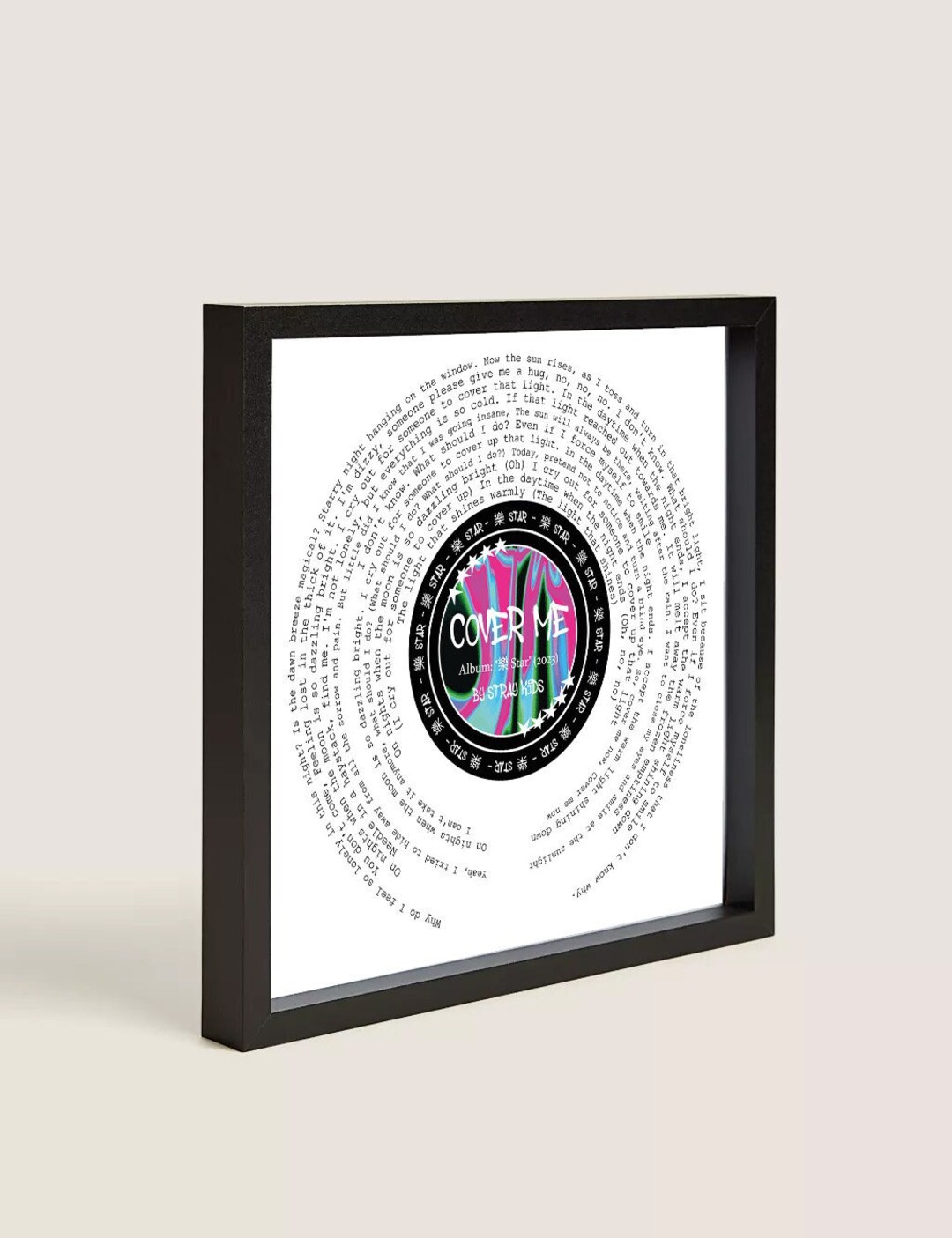 Stray Kids 樂-STAR "cover Me " Lyric Wall Print || Rock Star Album ...