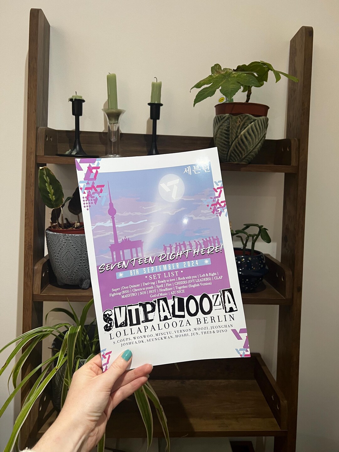 Seventeen Lollap*looza Set List Inspired Wall Poster Print | Music ...