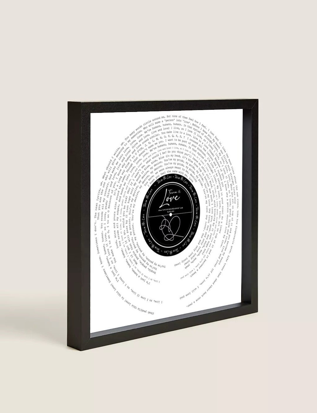 BTS "trivia: Love" Namjoon RM K-pop Print 방탄소년단 || Song Lyric Print ...