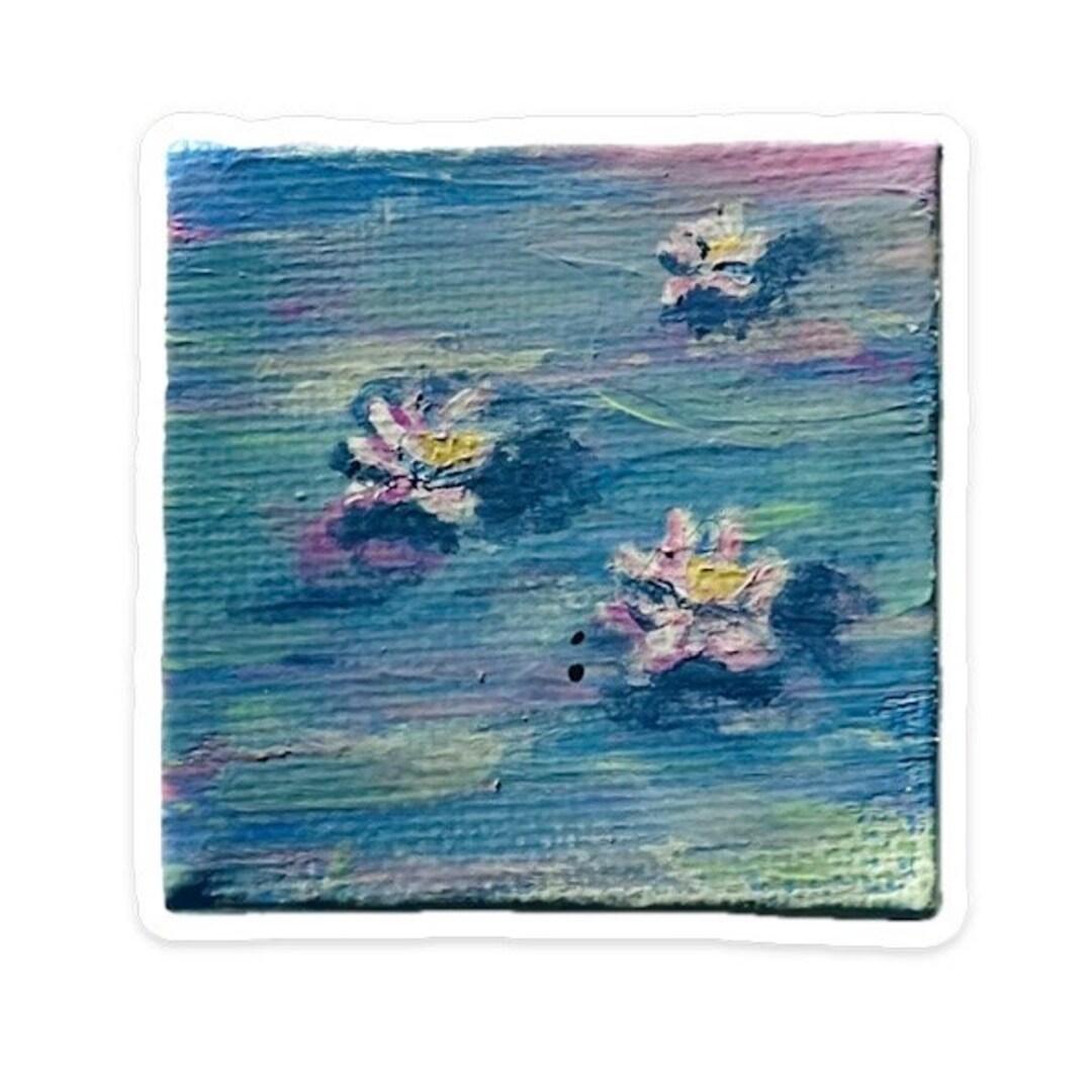 Claude Monet Sticker Pond Lilly Inspired Impressionist Art Famous ...