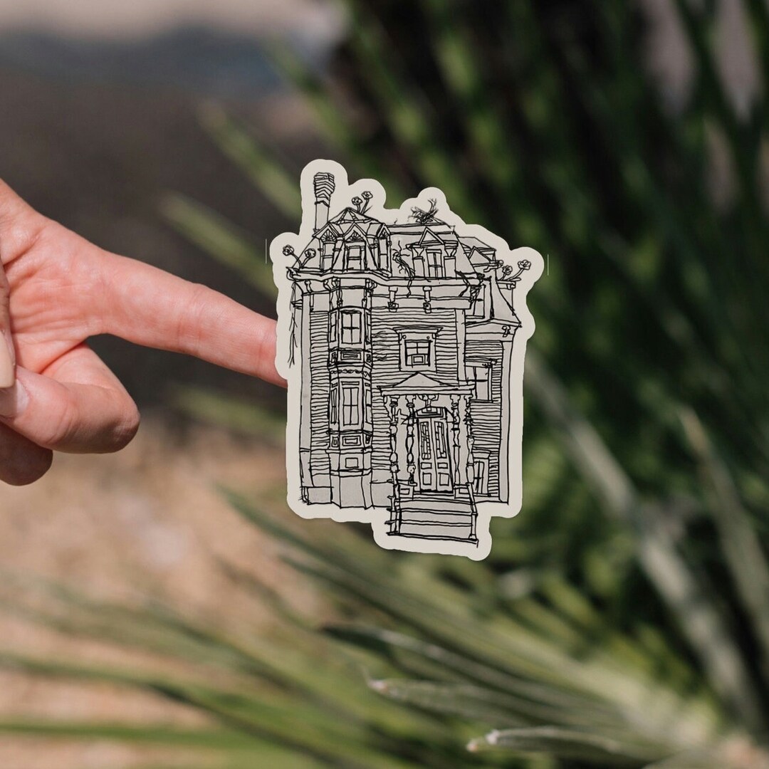 House Handrawn Vinyl Sticker Art - Etsy