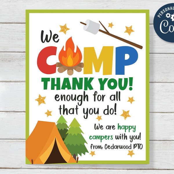 Camping Thank You - Etsy