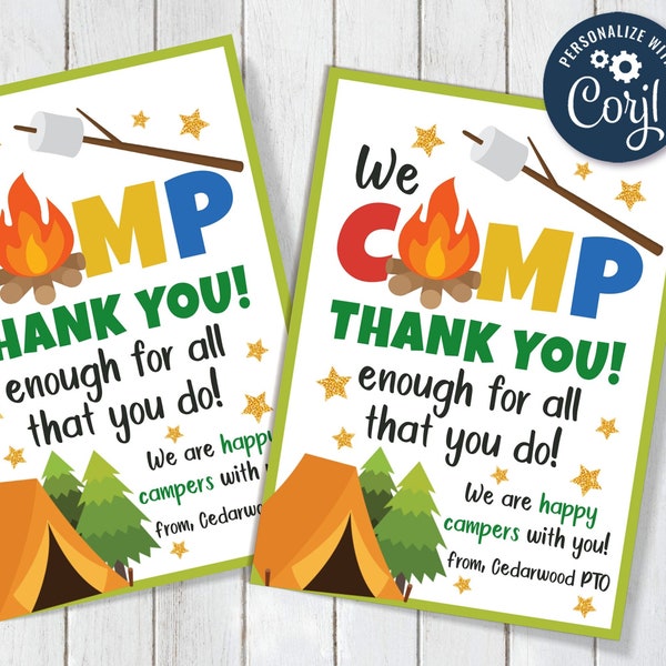 Camping Thank You - Etsy
