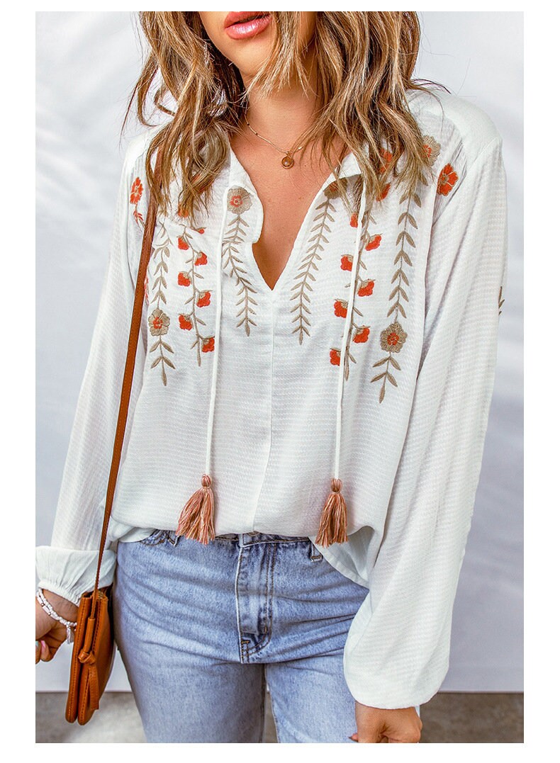 Women Spring Summer Loose Fit Cotton Pullover Tops White for Vocation Blouse Shirts - Etsy