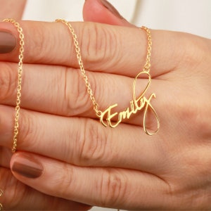 14k Gold Emily Letter Necklace | Deliciate Customized Special Name ...