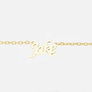 14k Gold Jake Letter Necklace | Deliciate Customized Special Name ...