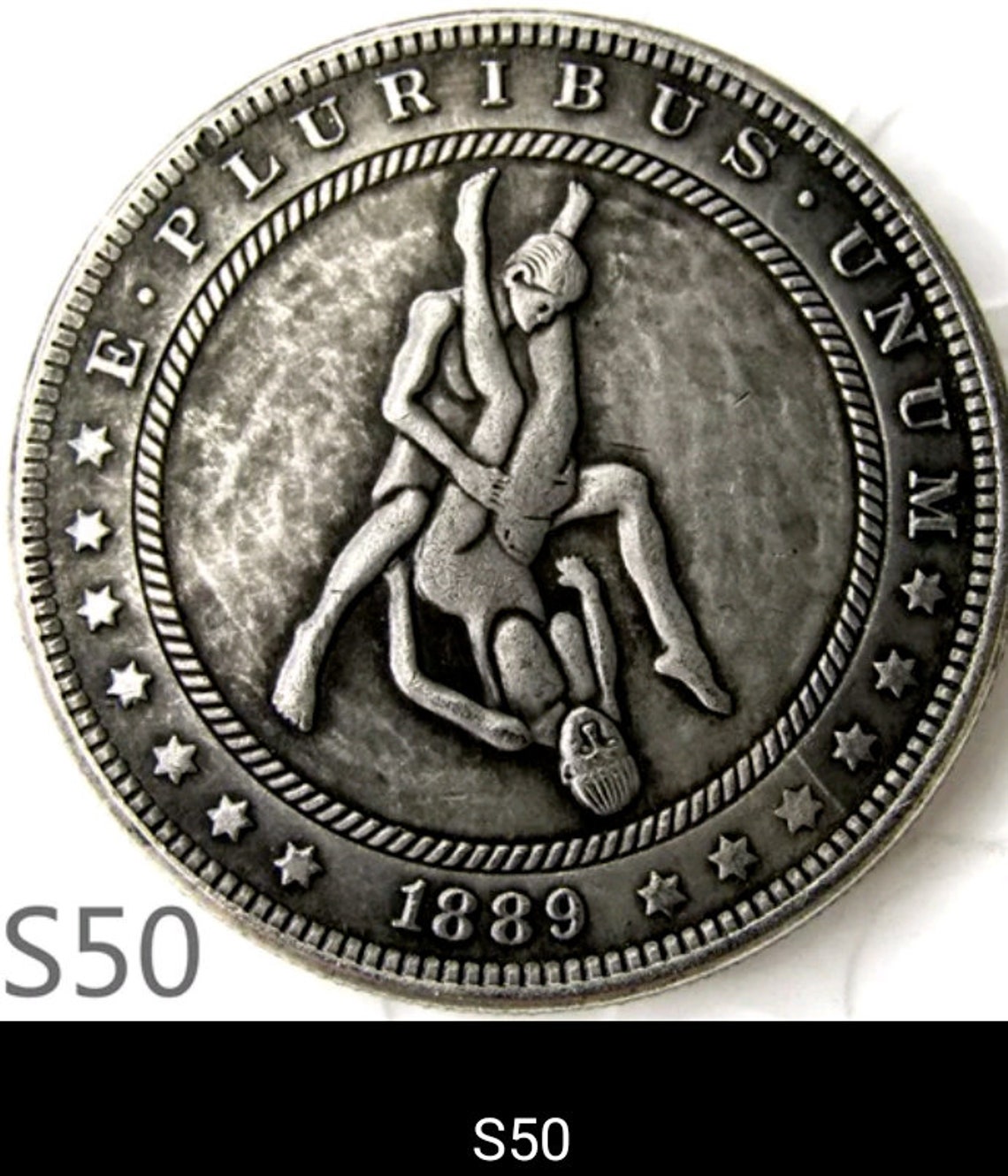 Erotic Collection Hobo Dollar Sexy Couple Morgan Copper Coin Etsy