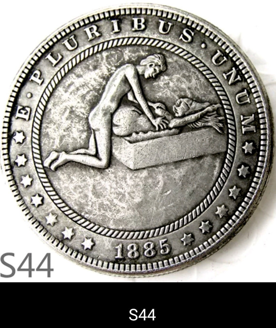 Erotic Hobo Dollar Sexy Couple Morgan One Copper Coin 38 Mm Etsy
