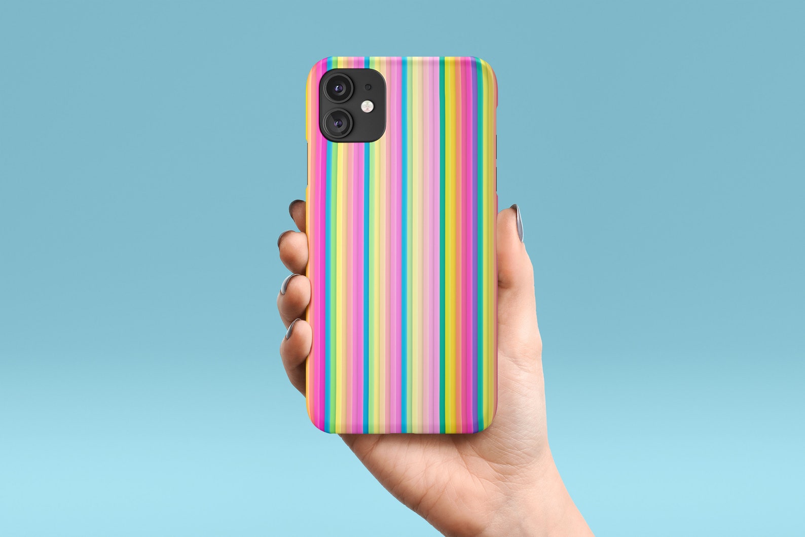 Pastel Rainbow Stripes Iphone Case Iphone 12 Range Iphone - Etsy UK