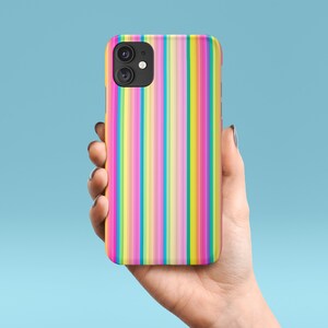 Pastel Rainbow Stripes iPhone Case iPhone 12 range iPhone | Etsy