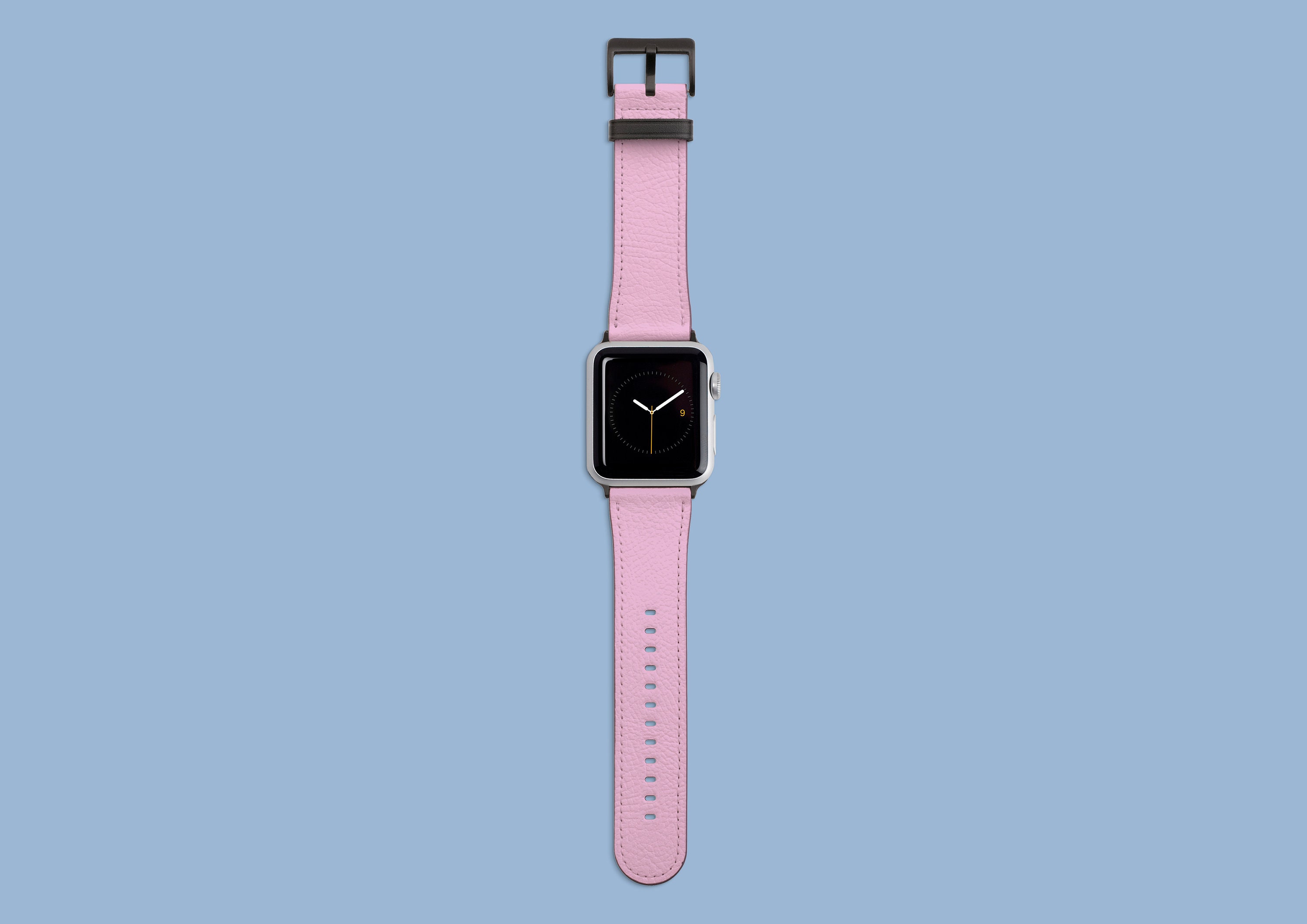 Bubblegum Pink Solid Colour Apple Watch Strap Silver, Black, Gold, Rose ...