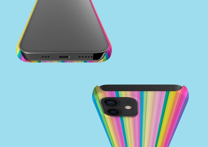Pastel Rainbow Stripes Iphone Case Iphone 12 Range Iphone - Etsy UK