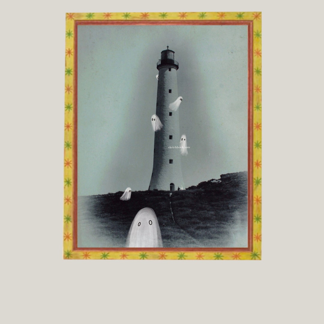 Haunted Lighthouse Art Print for Immediate Download - Vintage Wallpaper ...