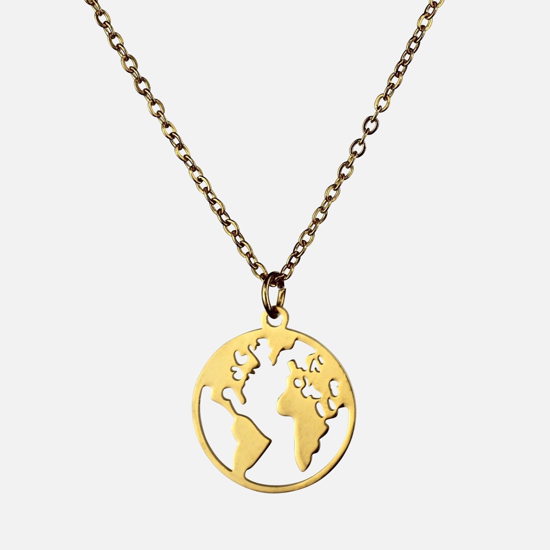 World Map Chain, Map Chain, Worldnecklace, Mapnecklace, World Chain ...