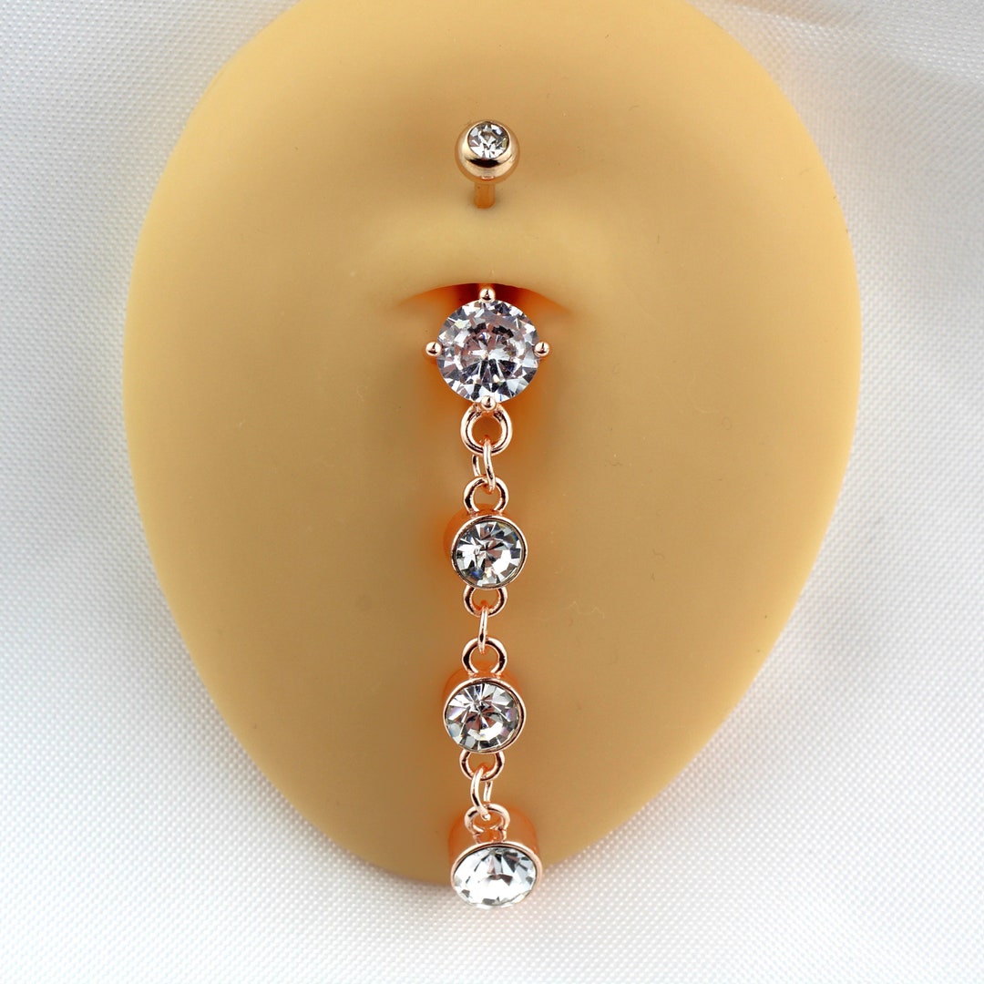 Belly Button Piercing Four Stone, Navel Piercing, Navel Ring, Body ...