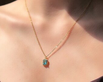 Light Blue Chain Necklace - Etsy