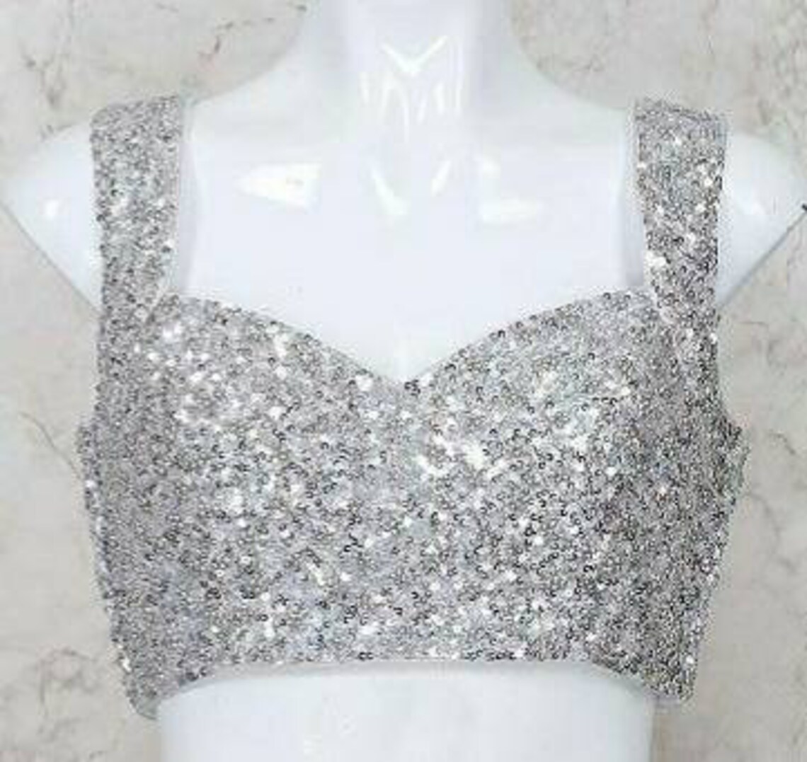 Buy Black Sequin Sweetheart Neck Designer Blouse, Indian Blouse, Saree ...