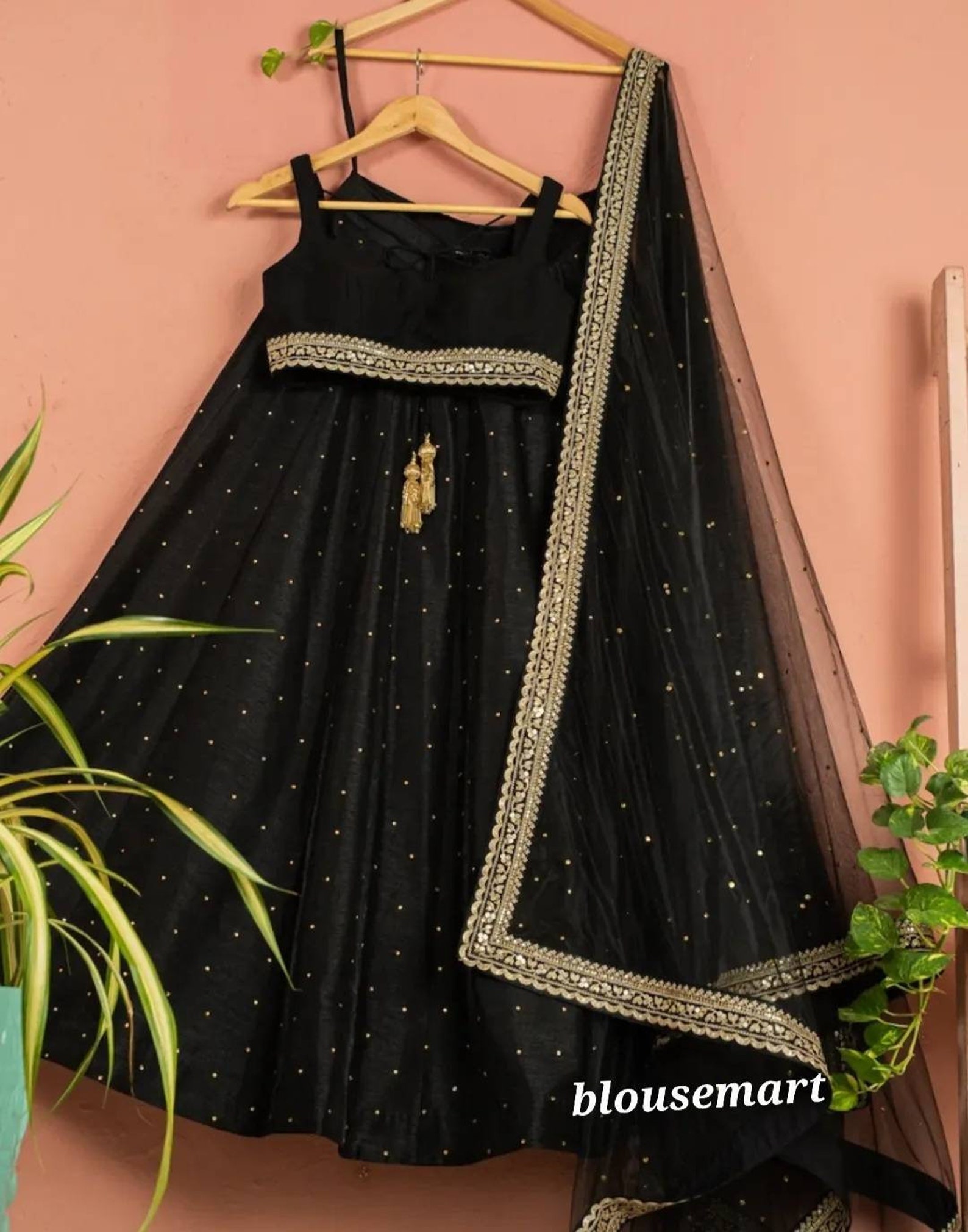 Black Net Lehenga, Indian Designer Lehenga, Wedding Lehenga, Crop Top ...