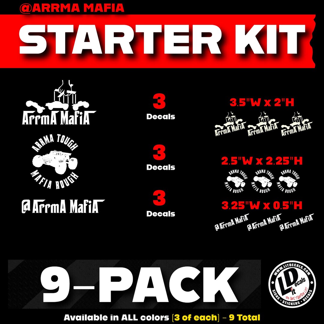 Arrma Mafia Decals (9-pack) - Etsy