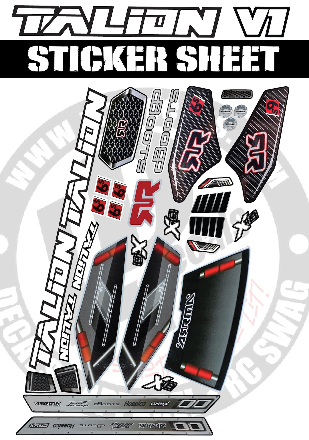 Body Decal Sticker Sheet for Arrma Talion V1 - Etsy