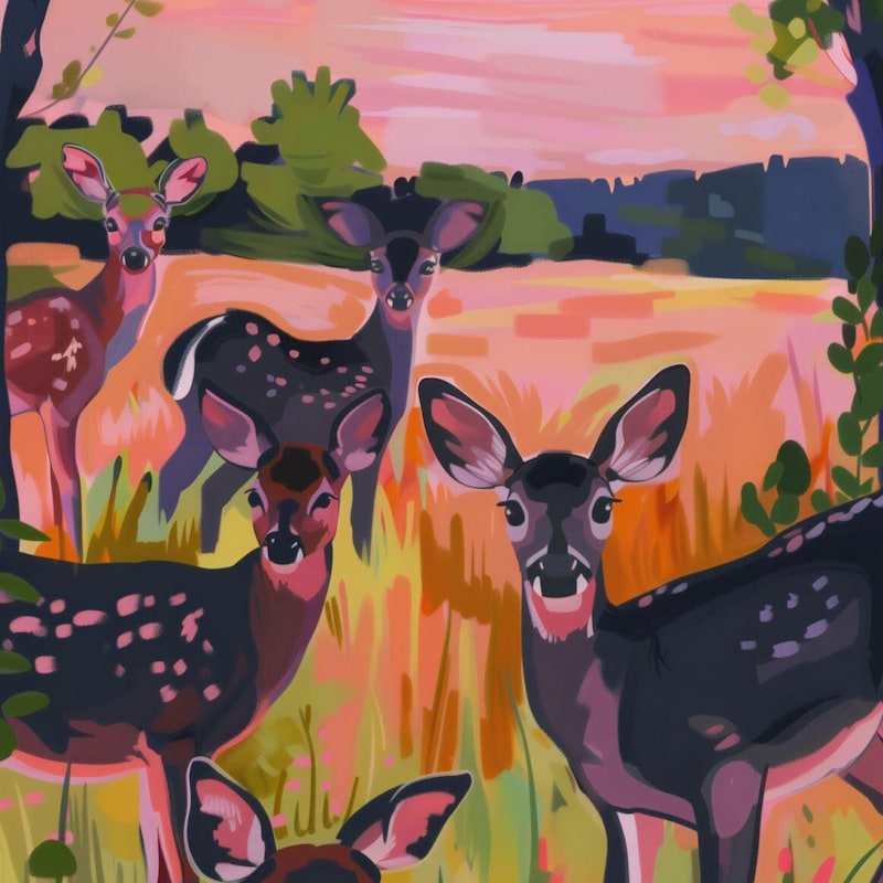 Forest Animal Art - Etsy