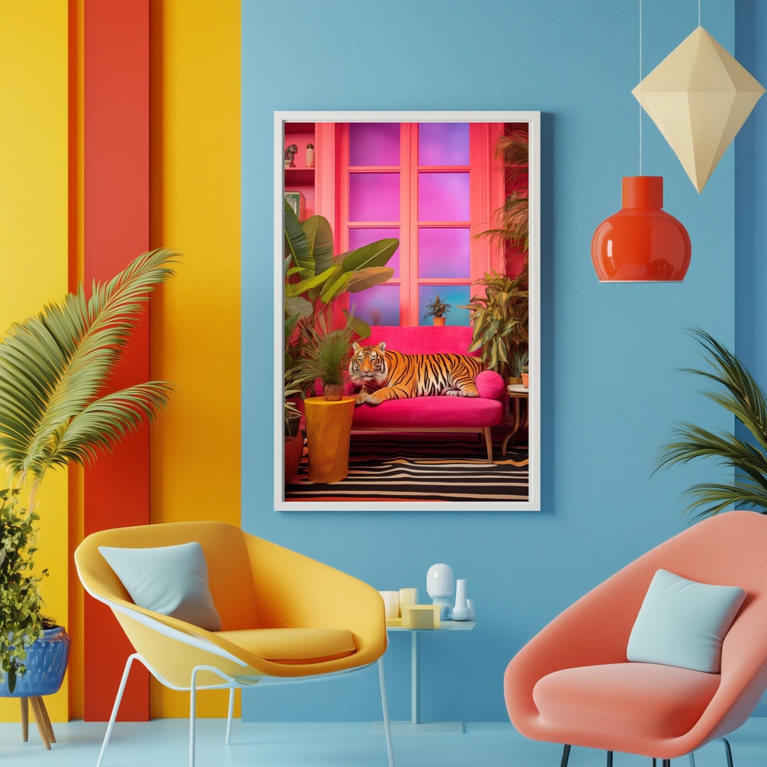 Tiger Digital Download, Tiger Wall Art, Big Cat Artwork, Wild Tiger ...