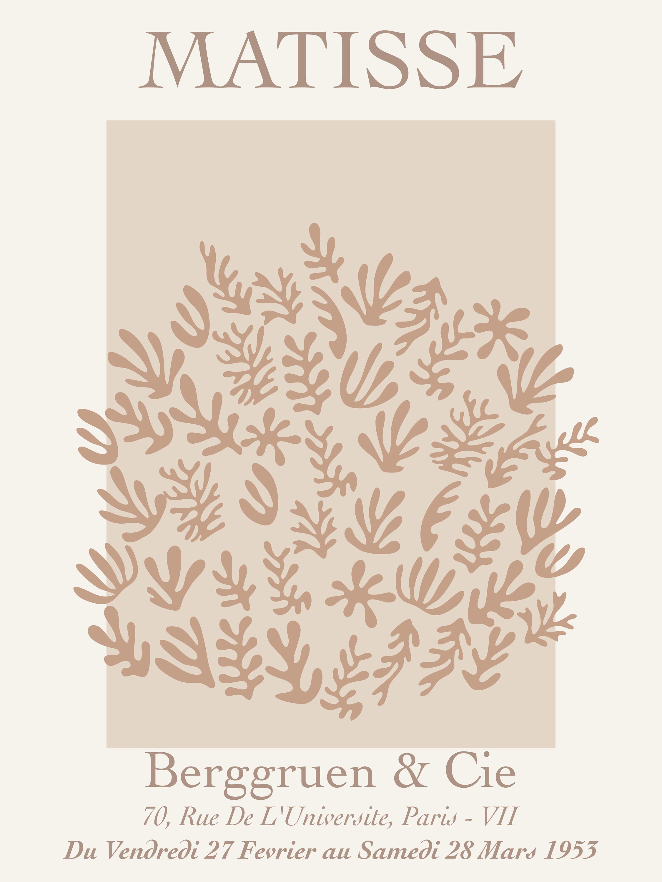 Beige Henri Matisse Abstract Printable Wall Art La Gerbe | Etsy