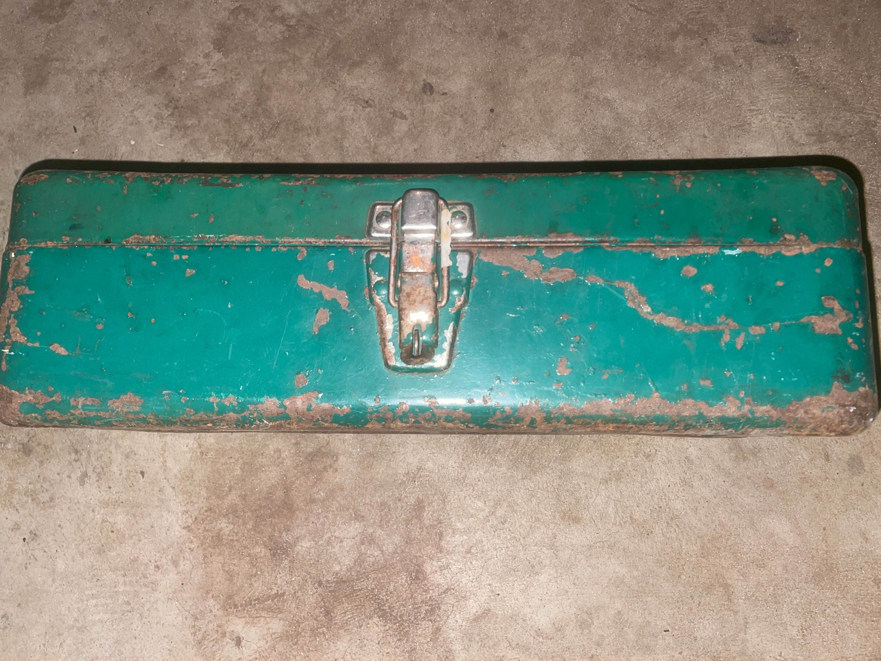 Vintage Green Tool Box Small Green Industrial Tool Box - Etsy