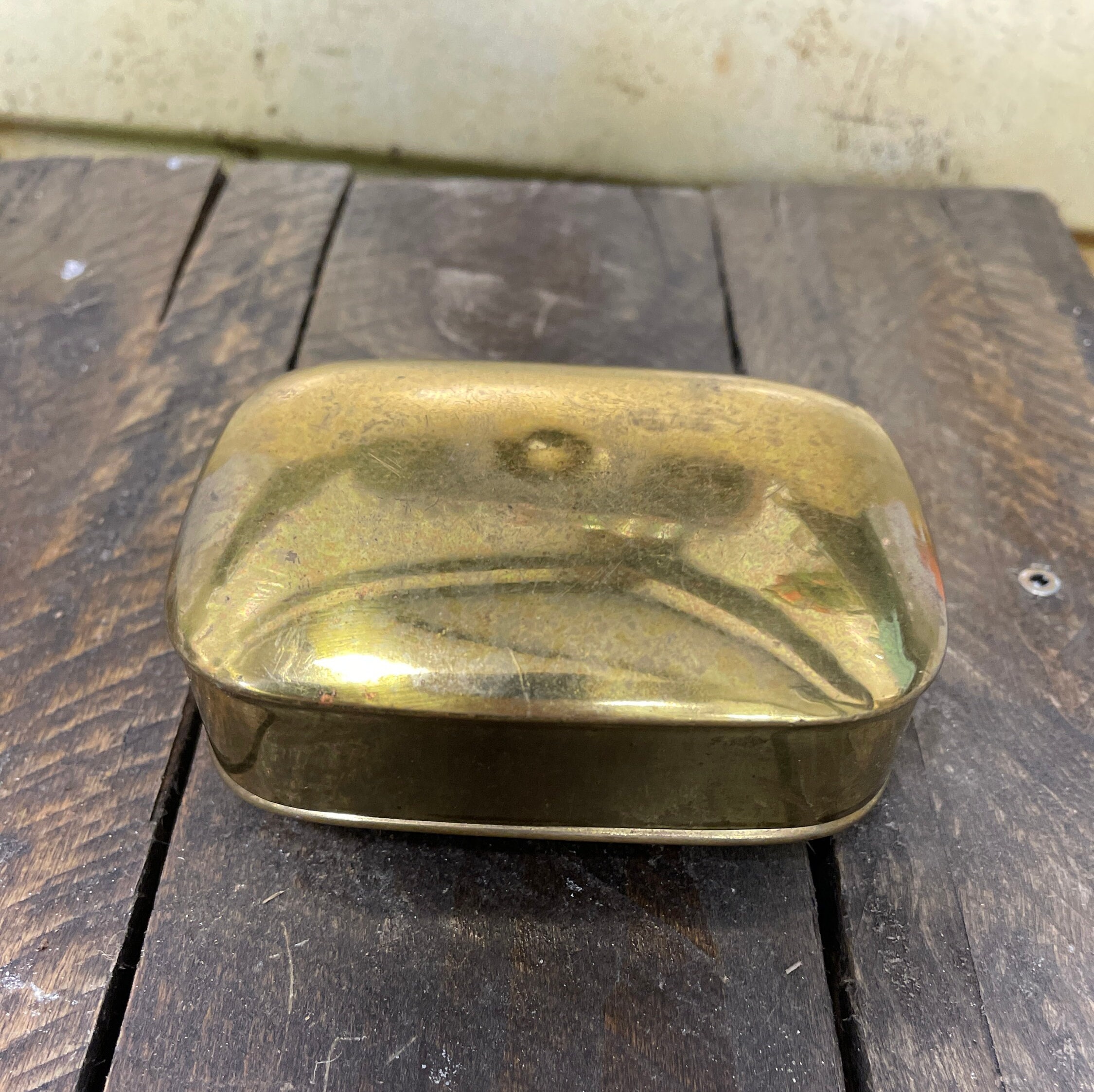Travel Box for Soap Soap Box Vintage Brass Soap Holder Vintage Tin ...