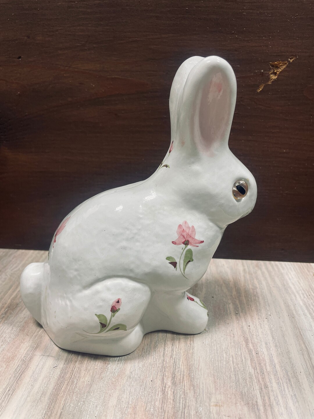 Vintage Easter Bunny, ELPA Alcobaca White Ceramic Glass Rabbit, Glass ...