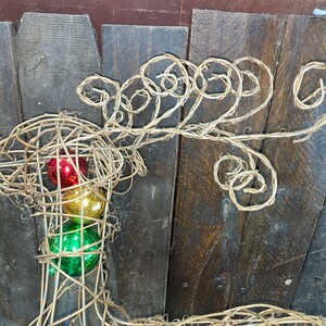 Vintage Grapevine Reindeer, Metal and Vine Deer, Christmas Cabin Decor ...