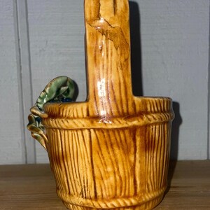 Vintage Ceramic Pail With Crab, Hand Painted Coastal Knick Knack, Beach ...