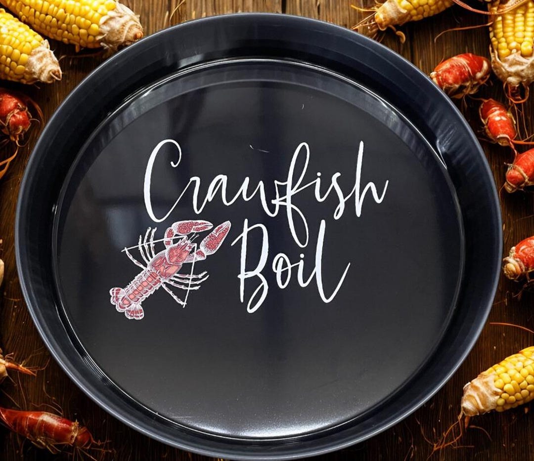 Crawfish Boil Lap Tray: Cajun Seafood Serving Platter - Etsy