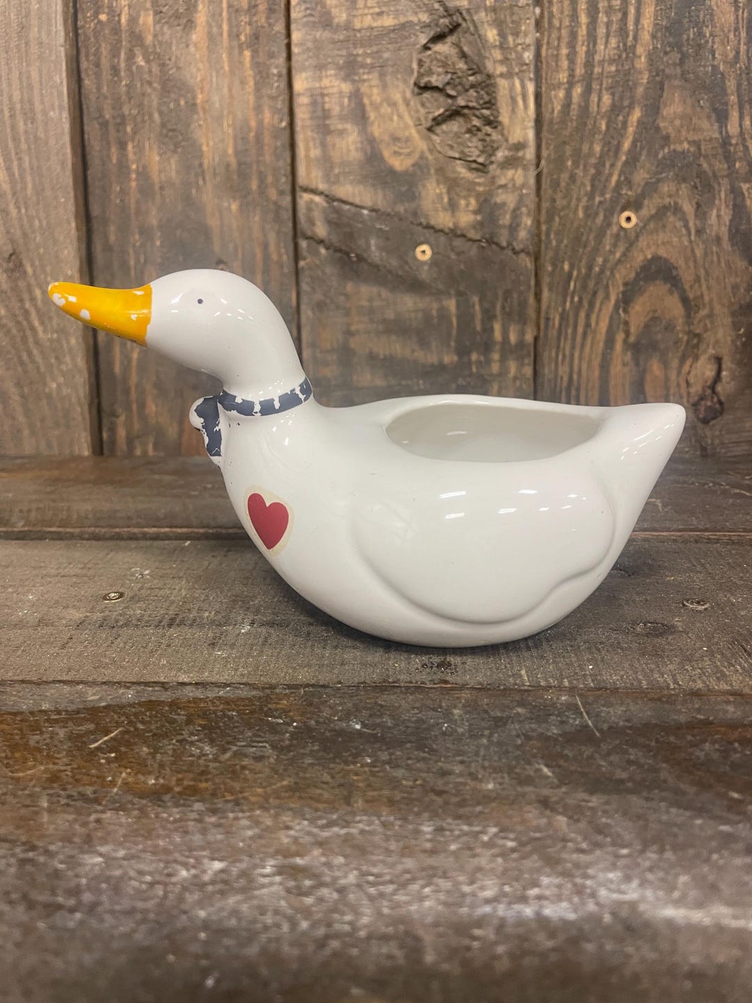 Vintage Goose Planter, Duck Knick Knack,country Goose Figurine,small ...