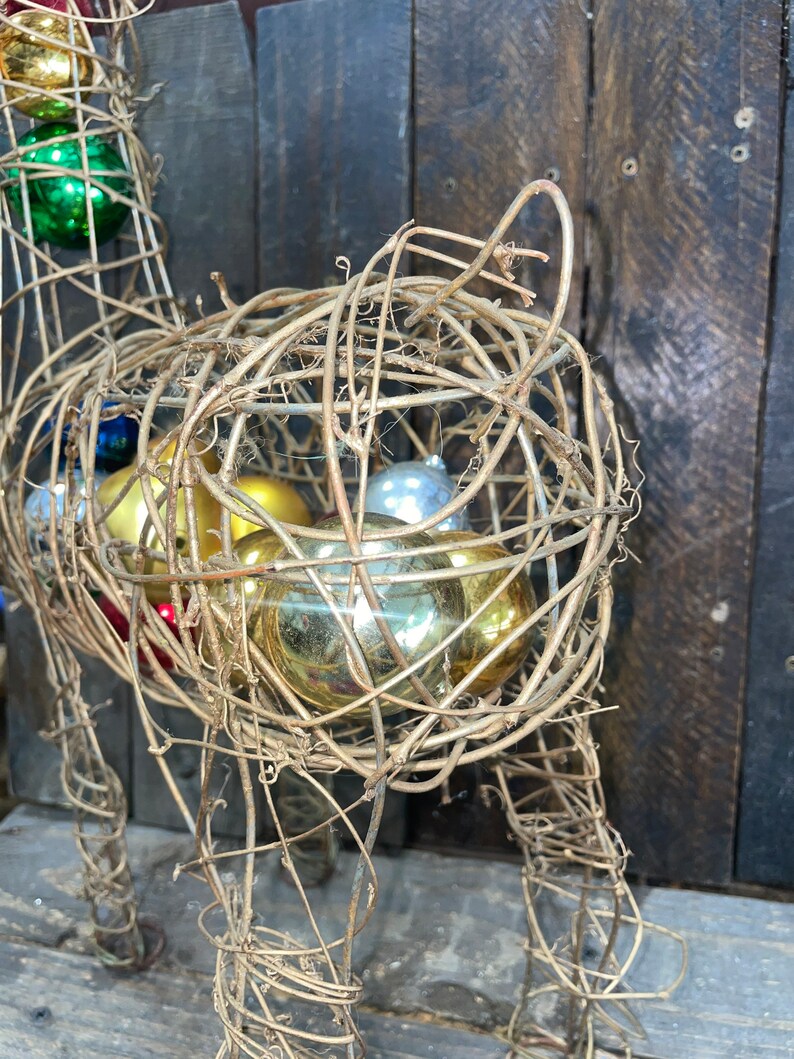 Vintage Grapevine Reindeer Metal and Vine Deer Christmas - Etsy