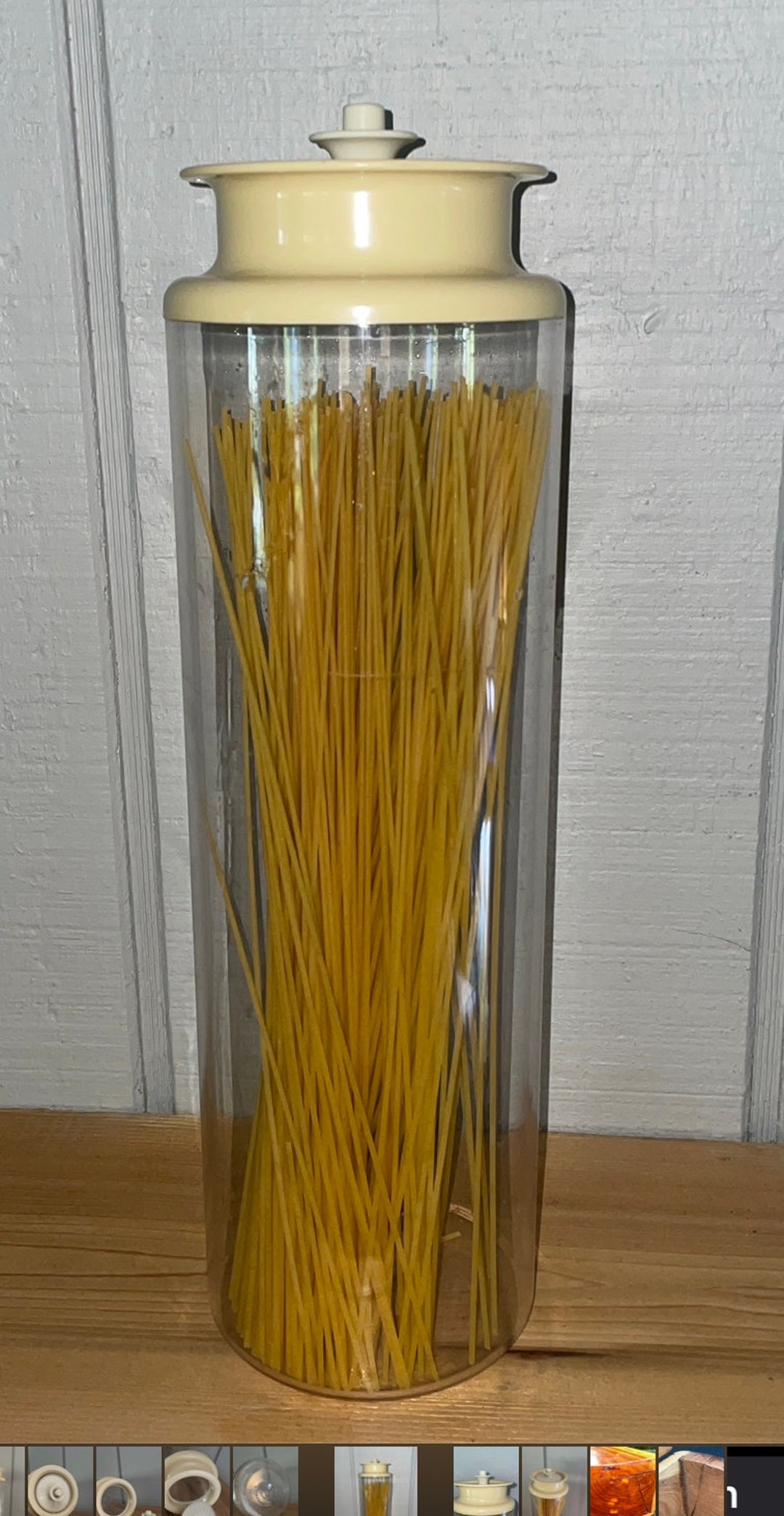 Vintage Tupperware Spaghetti Storage, Kitchen Pasta Storage, Plastic ...