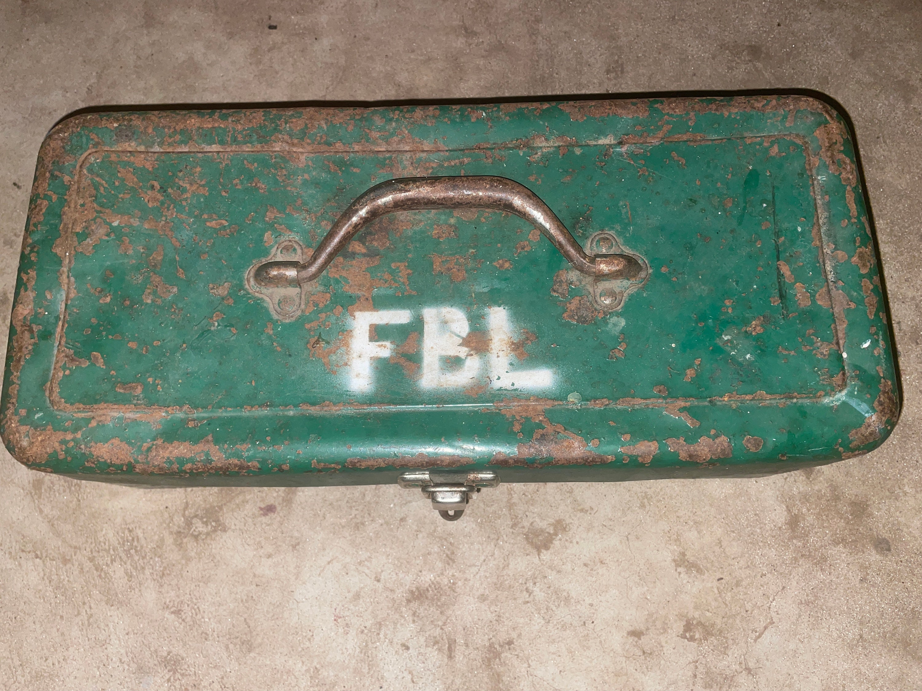 Vintage Green Tool Box Small Green Industrial Tool Box | Etsy