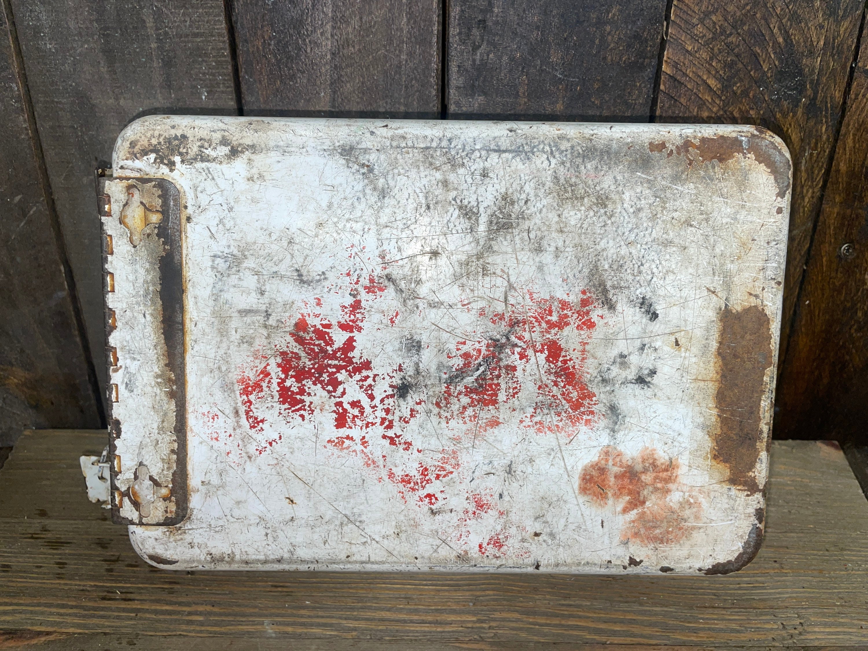 Industrial Vintage Metal Box First Aid Kit Box Rustic - Etsy