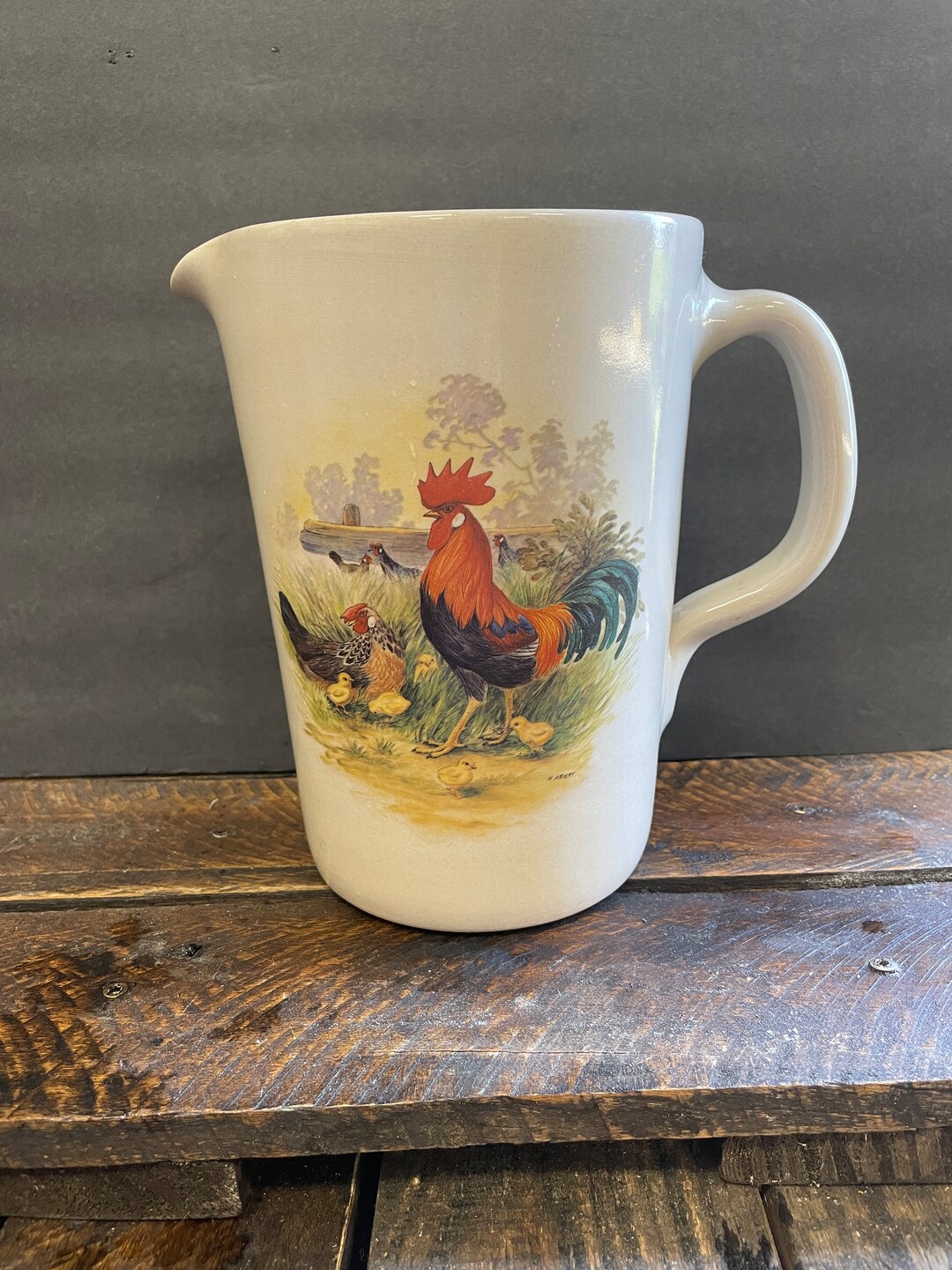 Marshall Pottery Pitcher, Vintage Pottery, Chicken Design, Kitchen ...
