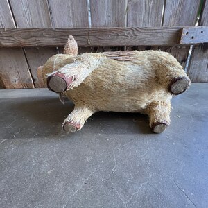 Farmhouse Pig Figurine, Straw Piggy, Husk Farm Animal, Collectible Pigs ...