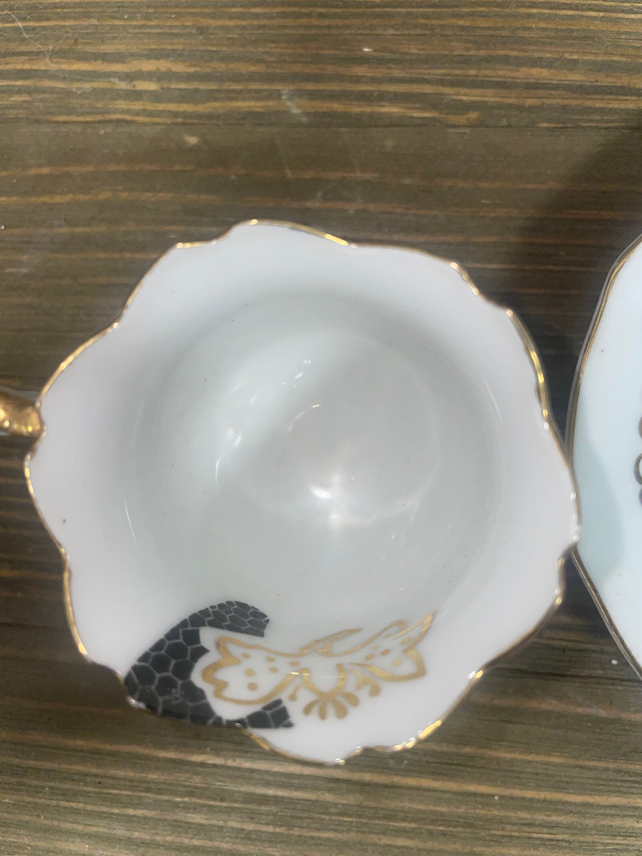 Occupied Japan Collectible Ucagco Tea Cup and Saucer, Black and Gold ...