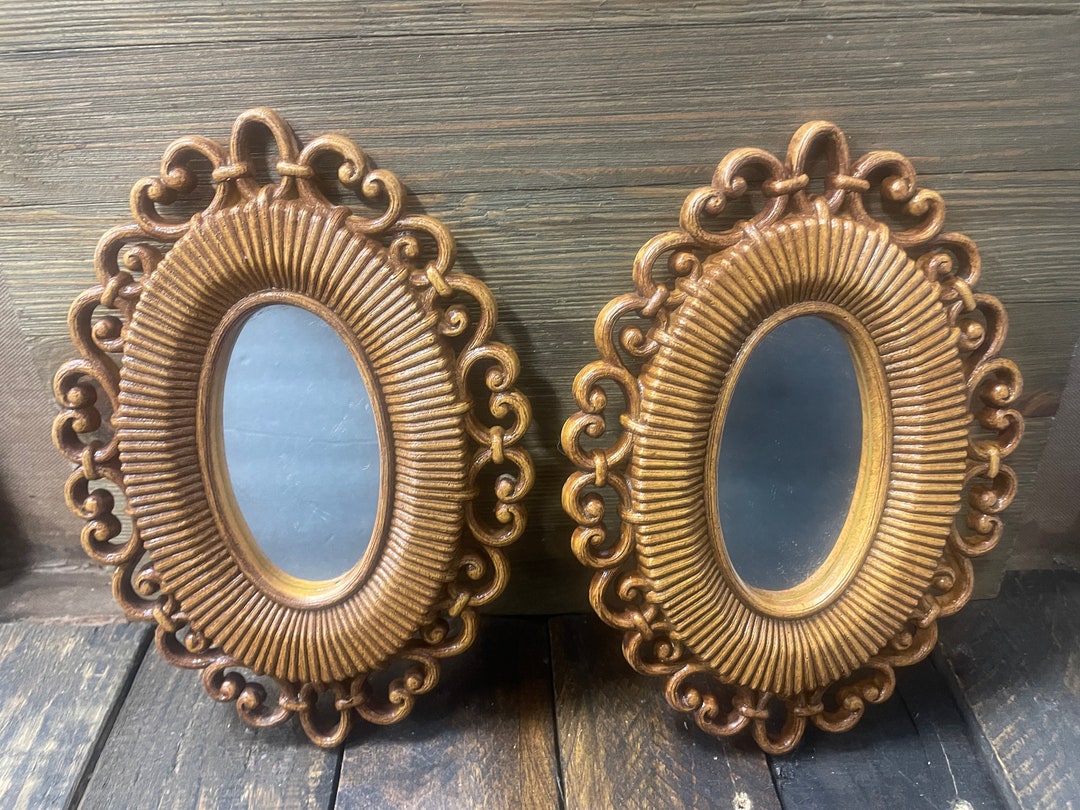 Vintage HOMCO Mirrors, Small Space Mirror, Pair of Vintage Home ...