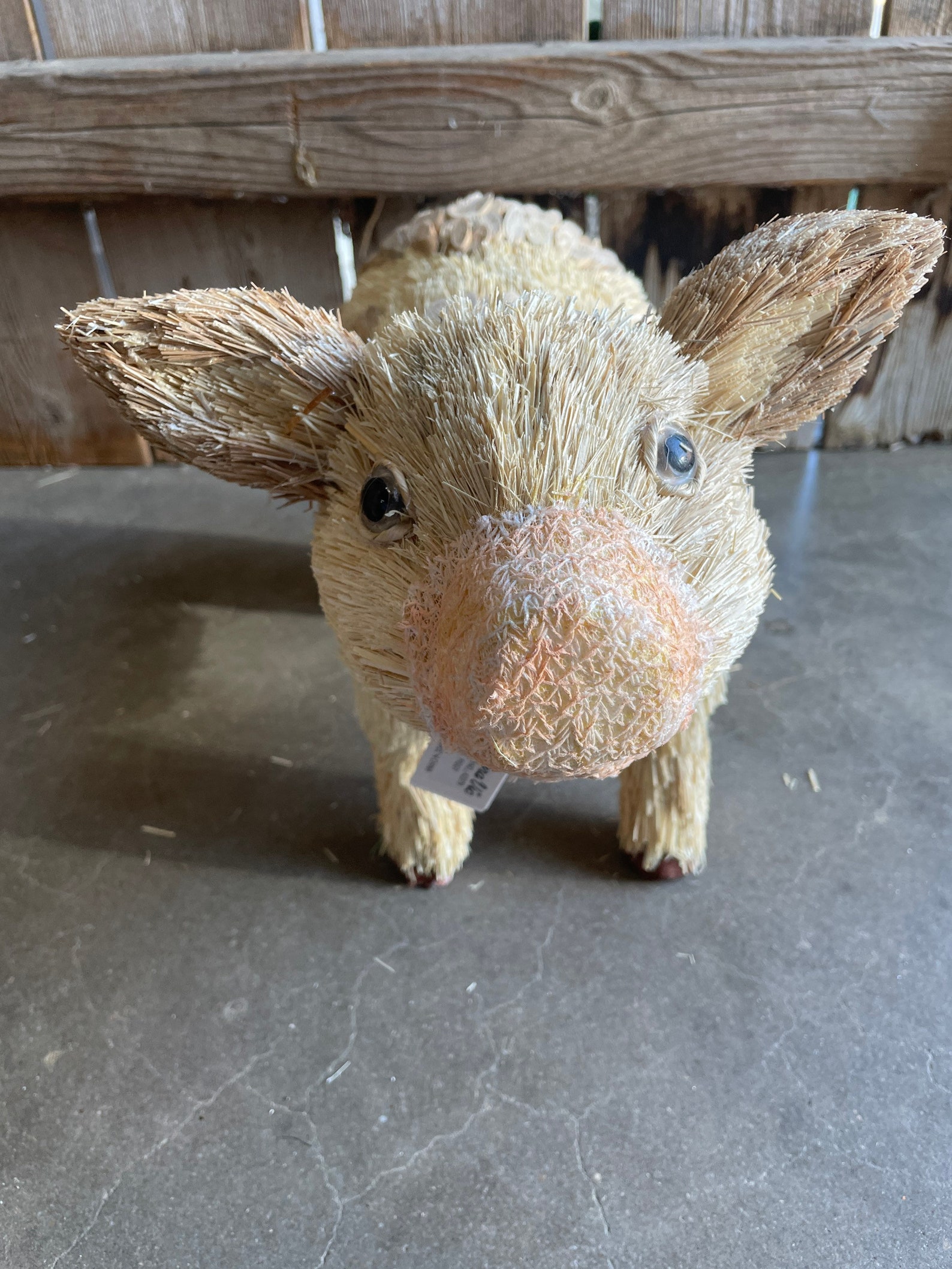 Farmhouse Pig Figurine, Straw Piggy, Husk Farm Animal, Collectible Pigs ...