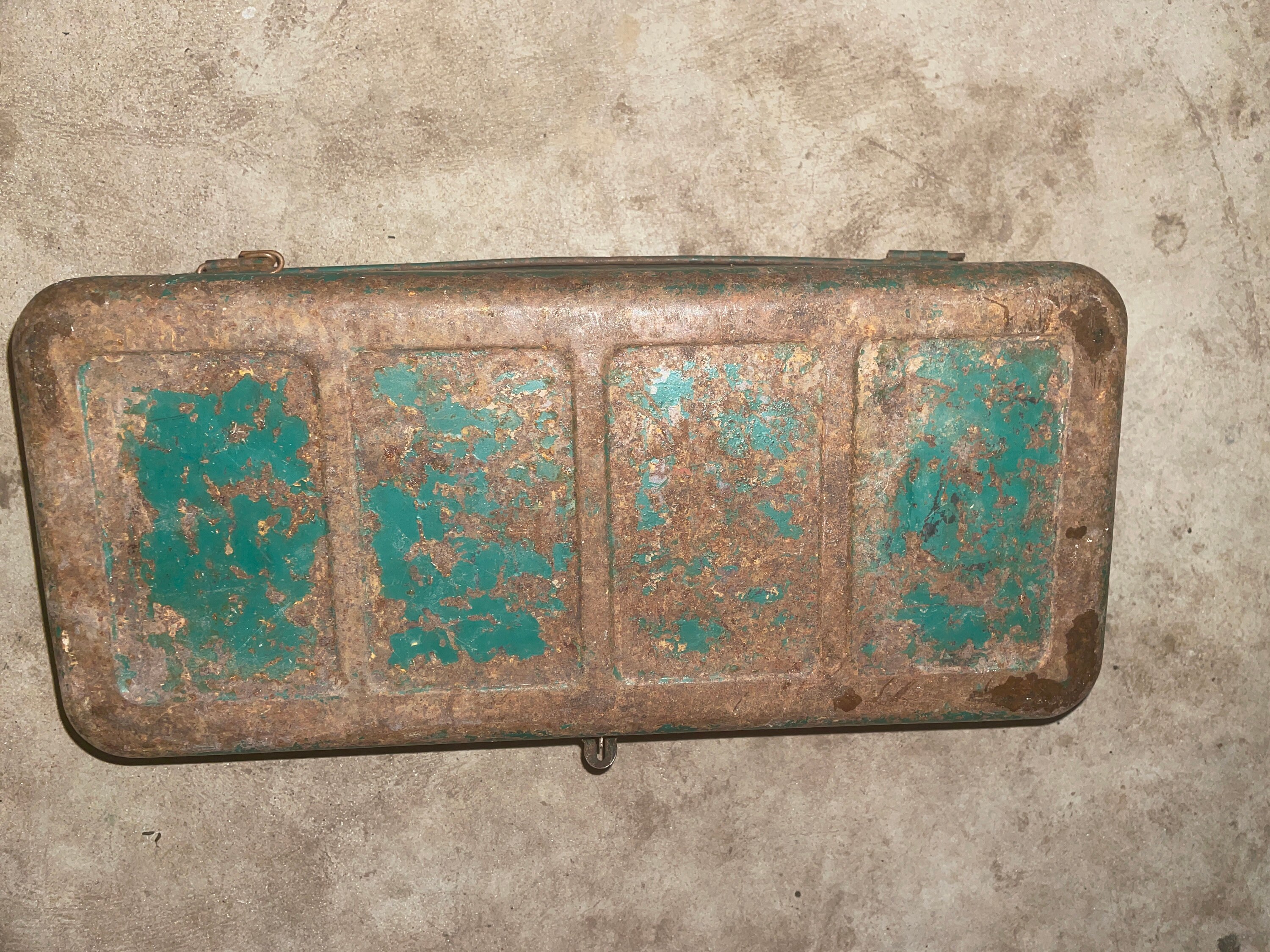 Vintage Green Tool Box Small Green Industrial Tool Box - Etsy
