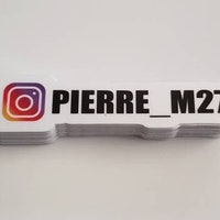 Custom Instagram Name Vinyl Decal - Personalized IG Username Sticker ...