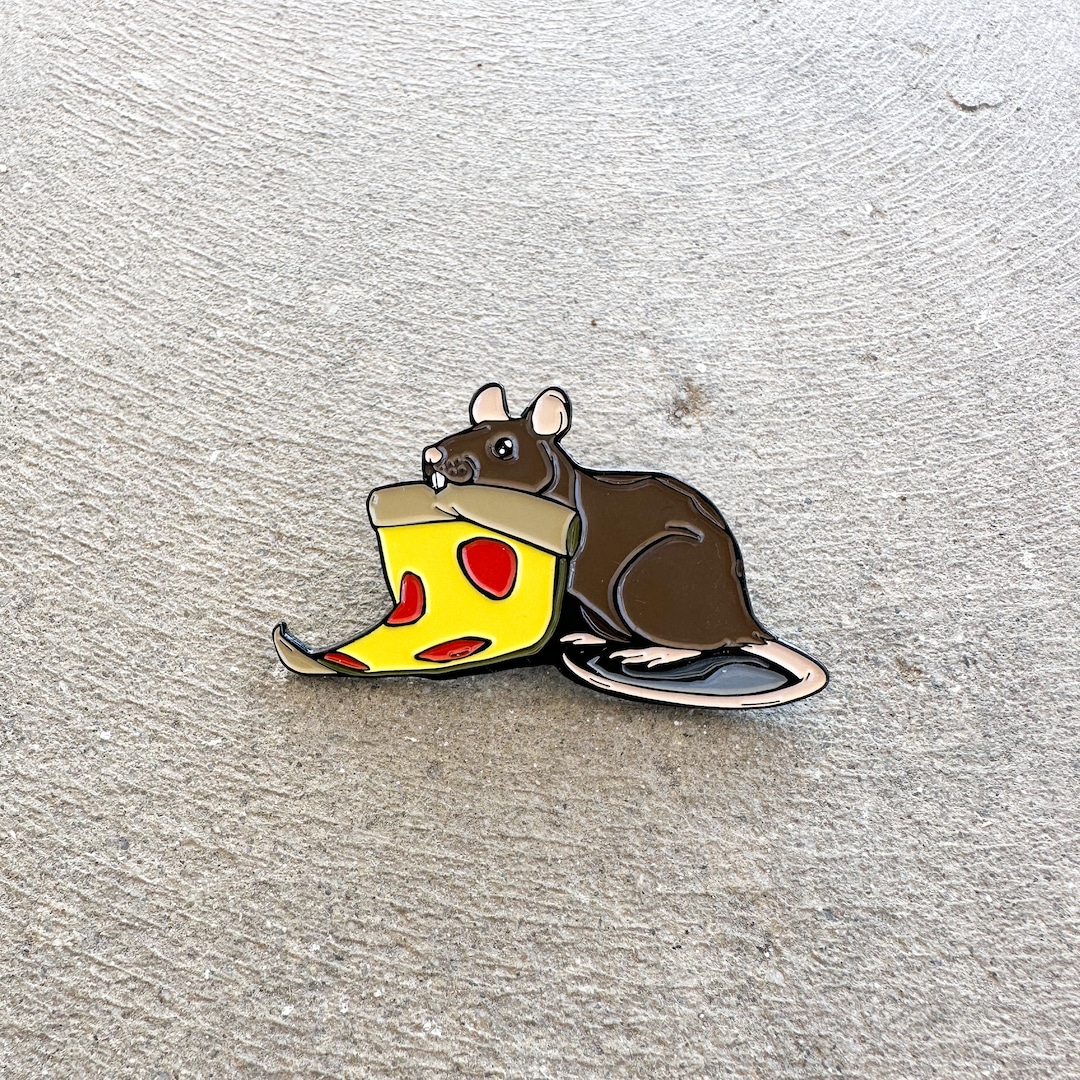 Pizza Rat New York Brown Rat Two Inch Enamel Pin - Etsy