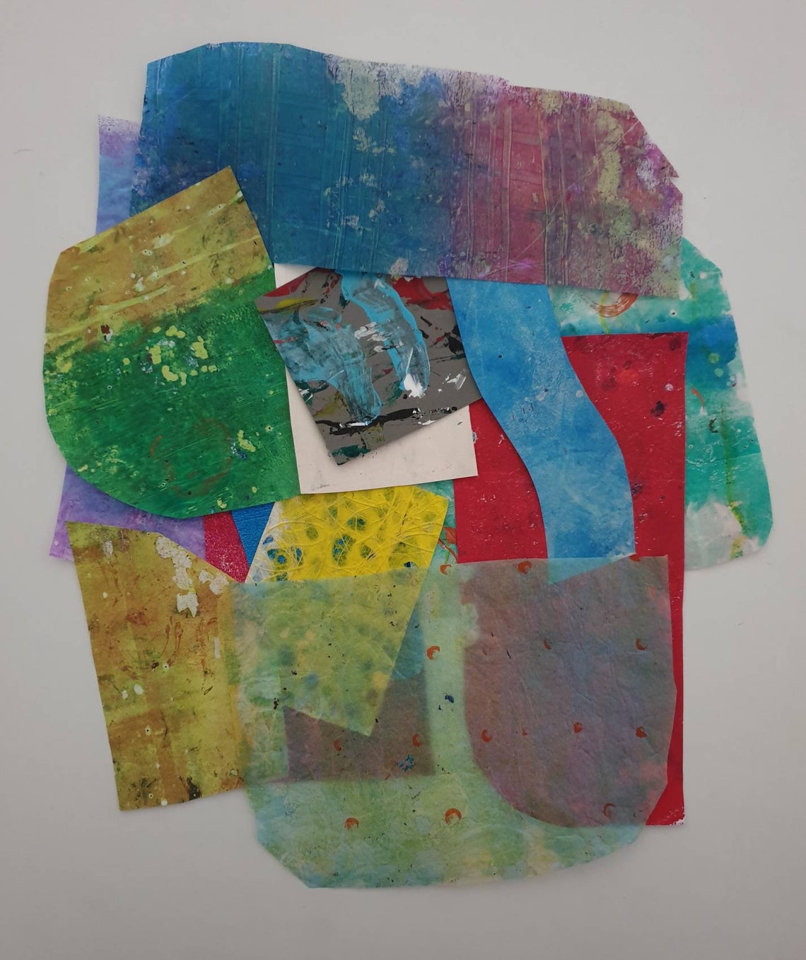 Artistic Collage Paper, Collage Paper Scraps, Collage Supplies, Painted ...