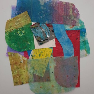 Artistic Collage Paper, Collage Paper Scraps, Collage Supplies, Painted ...