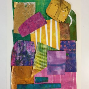 Artistic Collage Paper, Collage Paper Scraps, Collage Supplies, Painted ...
